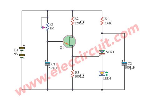 4 Ideas Of One LED Flasher Circuits Using Transistor IC UJT