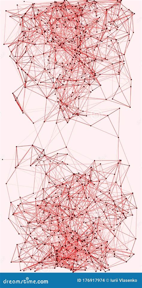 procedural network mesh art background illustration stock vector
