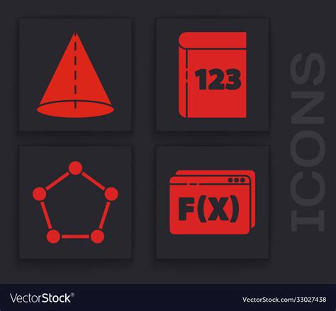 Set Function Mathematical Symbol Geometric Figure Vector Image
