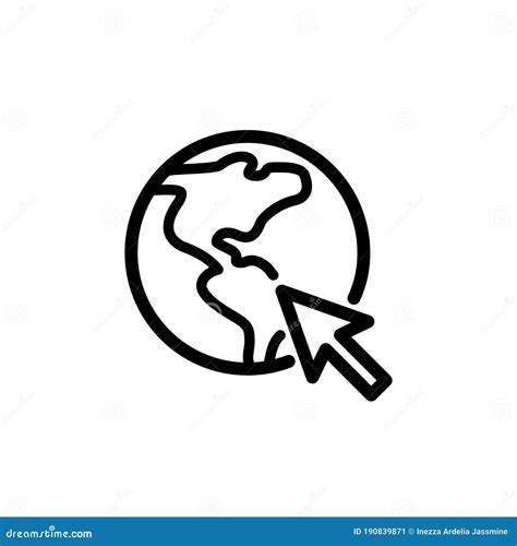 Illustration Vector Graphic Of Globe And Arrow Icon Stock Vector Illustration Of Africa