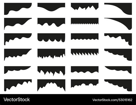 Torn Border Shapes Collection For Website Vector Image