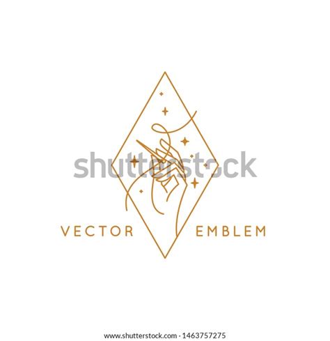 Vector Logo Design Template Linear Style Stock Vector Royalty Free Shutterstock