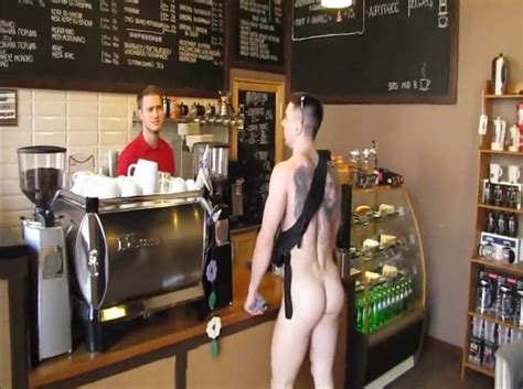 Hot Hunk Naked At Coffee Shop ThisVid