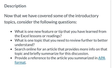 Solved Description Now That We Have Covered Some Of The