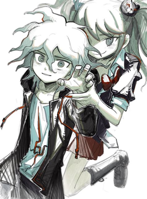 Komaeda Nagito And Enoshima Junko Danganronpa And 1 More Drawn By Bbbbbaasos Danbooru