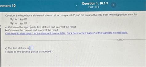 Solved Consider The Hypothesis Statement Shown Below Using A Chegg