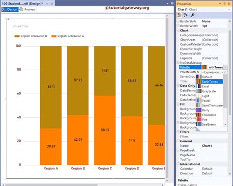 ssrs 100 stacked column chart