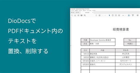 Diodocsでpdfドキュメント内のテキストを置換、削除する Mesciusdevlog メシウス株式会社