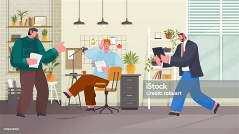 직장에서 이야기하는 사람들 사무직 동료 의사 소통 함께 일하는 직원 3 명에 대한 스톡 벡터 아트 및 기타 이미지 3 명 가구 기업 비즈니스 Istock
