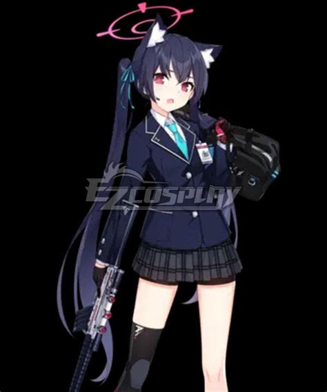 Blue Archive Kuromi Serika Black Cosplay Wig