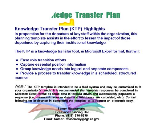 Effective Transition Plan Template Streamline Your Process