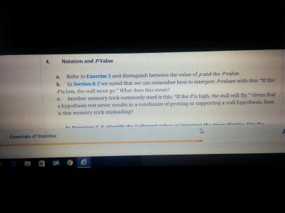 Solved Refer To Exercise And Distinguish Between The Value Chegg