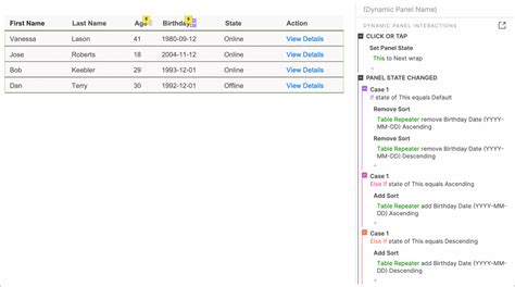 Axure Tutorial Data Sorting Repeater Elementary Tutorial Axureboutique