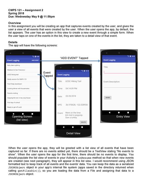 assignment 2 cmps 121 mobile applications spring 2018 cmps 121