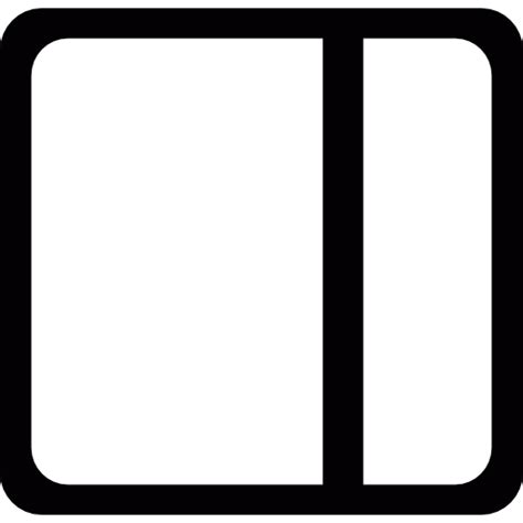 Cell Divided Into Two Vertical Areas Icon