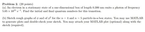 solved problem 2 20 points a an electron in a