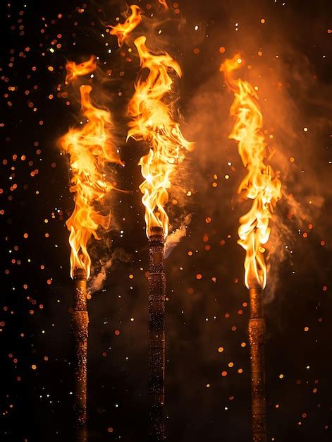 Premium Photo Texture Dramatic Flaring Torchlight Procession With Synchronized Mov Effect Fx