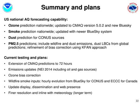 advances in national air quality forecast capability predictions ppt