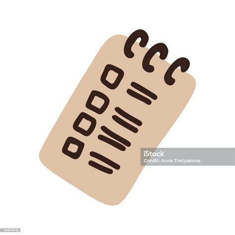 체크리스트가 있는 노트북의 단일 요소입니다 카드 포스터 스티커 및 전문 디자인에 대한 손으로 그린 벡터 일러스트레이션 건강 진단에 대한 스톡 벡터 아트 및 기타 이미지