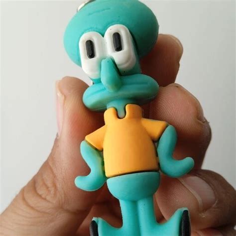 خرید و قیمت جاکلیدی سیلیکونی طرح اختاپوس باب اسفنجی عروسک اختاپوس