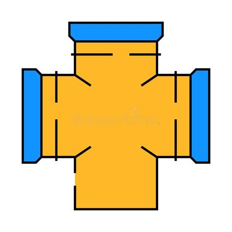 Engineering Pipeline Icon Color Illustration Stock Vector