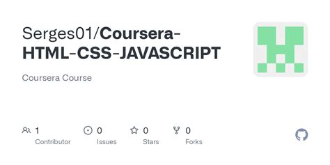 github serges01 coursera html css javascript coursera course