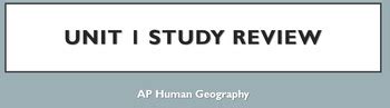 AP Human Geography Unit AP EXAM REVIEW PowerPoint And Activity Packet BUNDLE