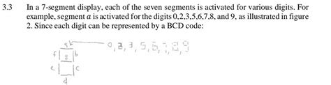 Solved 3 In A 7 Segment Display Each Of The Seven Segments Chegg Com