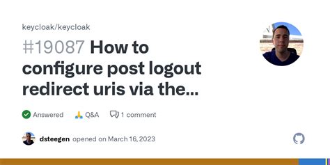 How To Configure Post Logout Redirect Uris Via The Admin Rest Api · Keycloak Keycloak