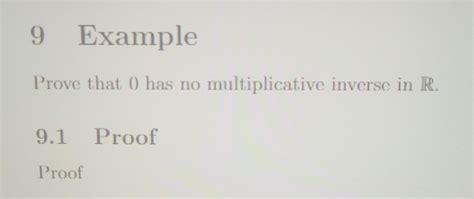 Solved Prove That 0 Has No Multiplicative Inverse In R Chegg Com