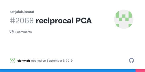 Reciprocal Pca · Issue 2068 · Satijalabseurat · Github
