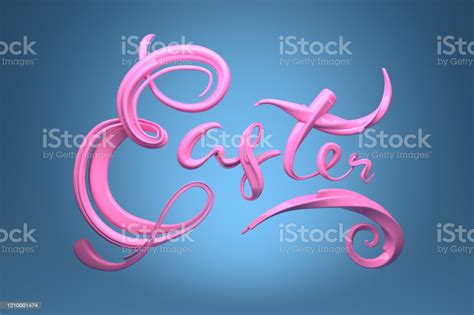 파란색 배경 위에 문자와 행복 부활절 배경입니다 초대 현실적인 3d 일러스트 인사말 카드 광고 프로모션 포스터 전단지 웹 배너 기사 소셜 미디어 3차원 형태에 대한 스톡