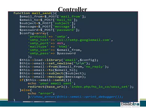 Mail In Php Codeigniter Ppt