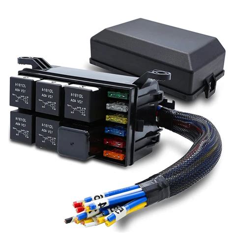 UNIVERSAL FUSE BLOCK 6 Way Relay Box Pre Wires For Car Truck Sedan Marine Boat 52 67 PicClick UK