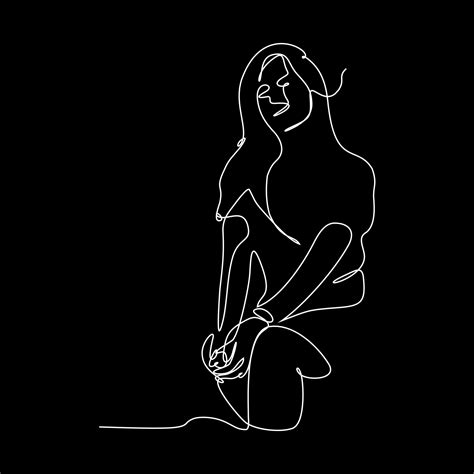 Vector Continuous Line Sexy Female Model Vector Art At Vecteezy