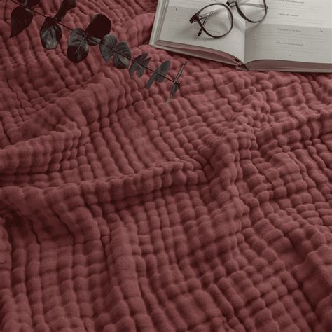 Comfy Cubs Plush Muslin Blanket Extra Large Twin 90” X 66” 6 Layer