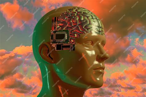 premium photo brain chipping a stunning visual representation of