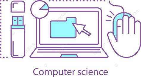 Computer Science Concept Icon Isolated Technology Design Vector Isolated Technology Design