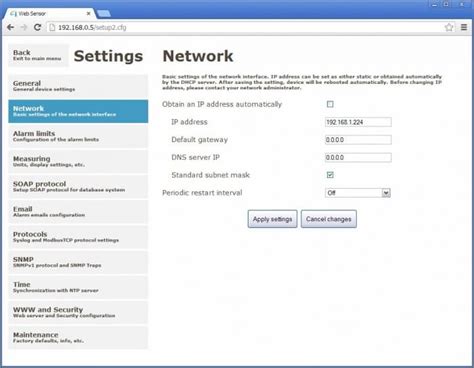 Web Sensor Temperature Humidity With Remote Alarm Power Over Ethernet COMET SYSTEM S R O