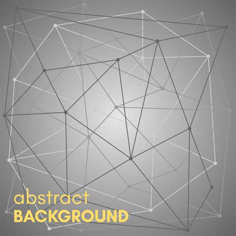 Polygonal Background With Molecular Connection Molecule And