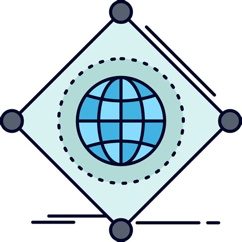 IOT Internet Things Of Global Flat Color Icon Vector Vector Art At Vecteezy