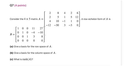 solved q7 4 points 2 8 4 2 u o 6 12 2 5 1 5 consider the 4
