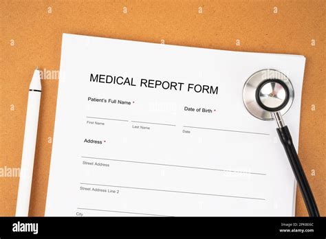 medical report form health questionnaire patient registration form