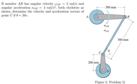 solved if member ab has angular velocity ωab 5rad s an