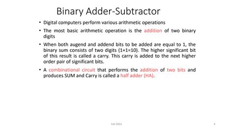 SOLUTION: Lecture3 chapter4 design 4 bit ripple carry binary adder ...