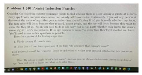 problem 1 40 points induction practice consider the