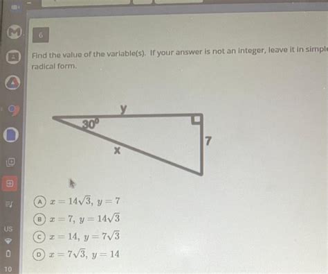 solved find the value of the variable s if your answer is