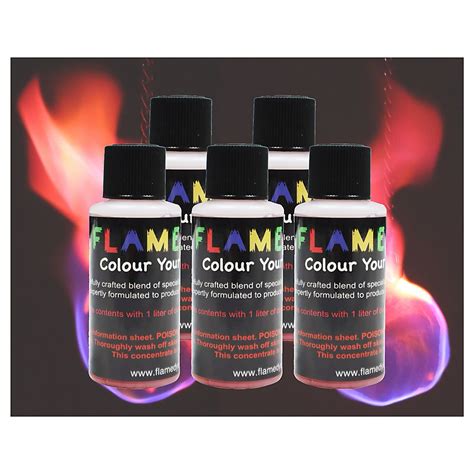 Fire Poi Sets Pack 5 Red Coloured Flame Additive To Buy