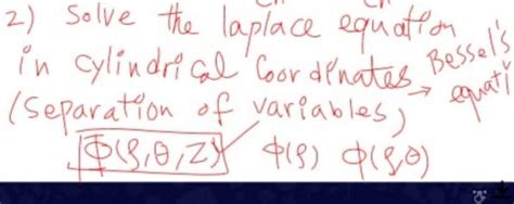 Solved 2 Solve The Laplace Equation In Cylindrical