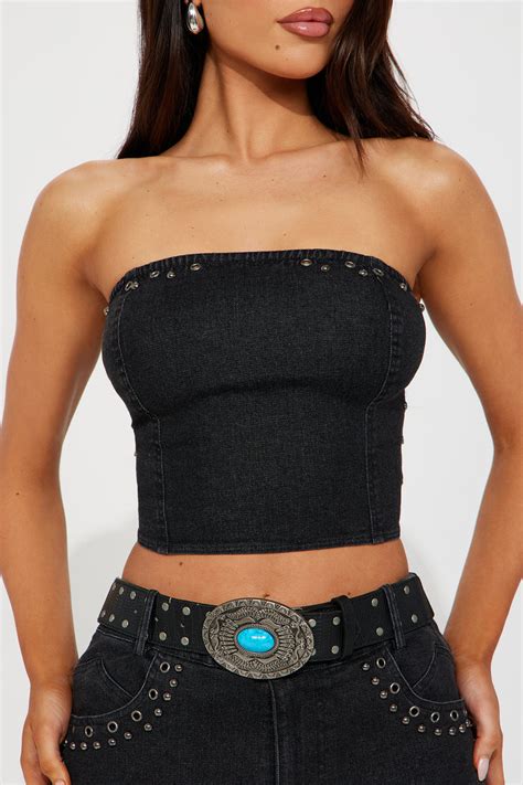 Country Girl Denim Short Set Black Fashion Nova